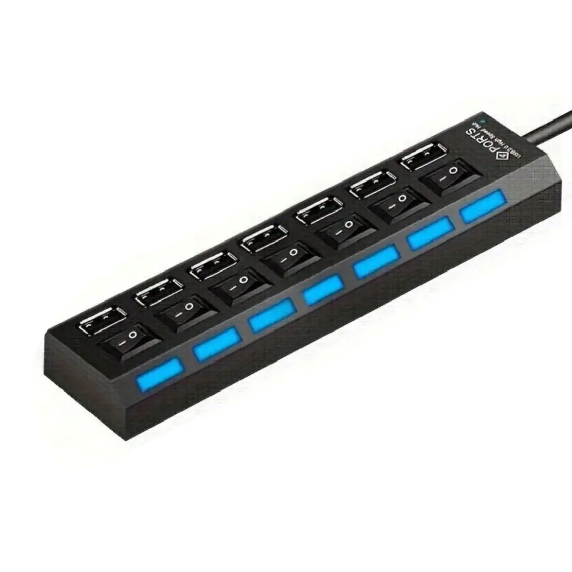 7-Port USB Hub With Individual Power Switches - Black | Shop Today. Get ...