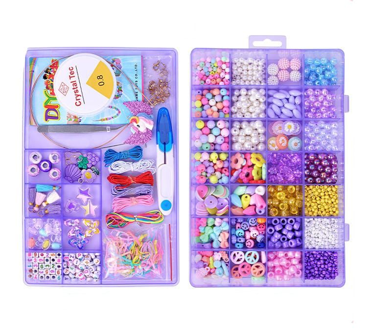 DIY Jewelry Making Kit for Kids with 32 Colorful Acrylic Beads | Shop ...