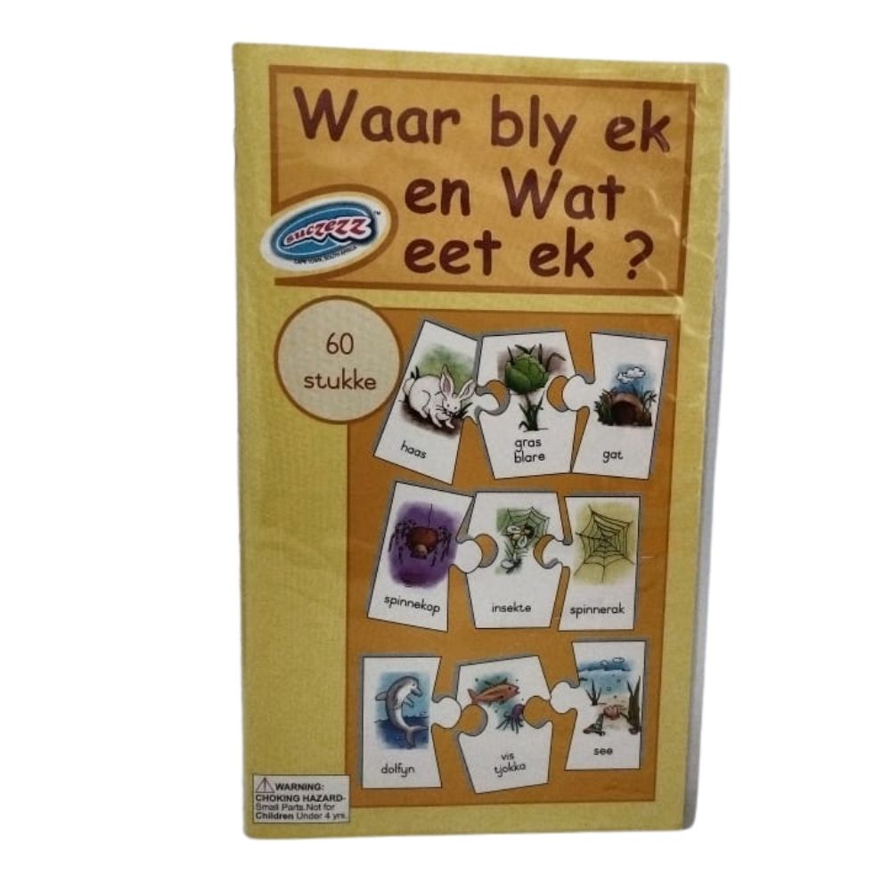 Waar bly ek en Wat eet ek? - 60 Stukke Legkaart | Shop Today. Get it ...