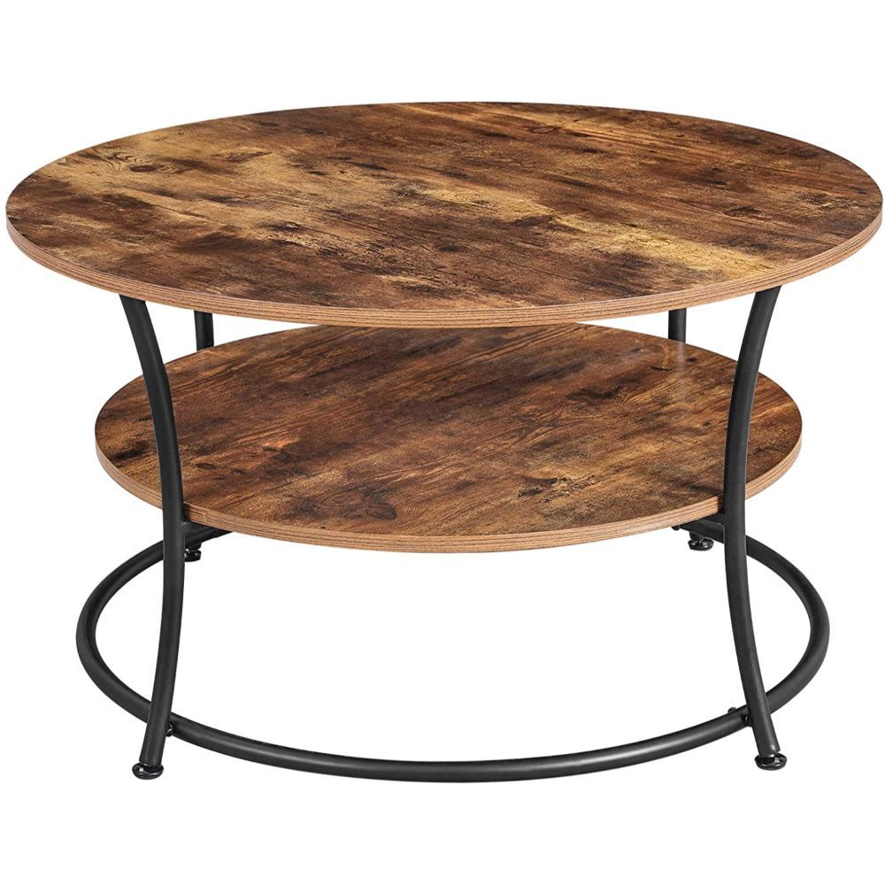 Bragg Miami Rustic Round Coffee Table, Brown | Shop Today. Get it ...