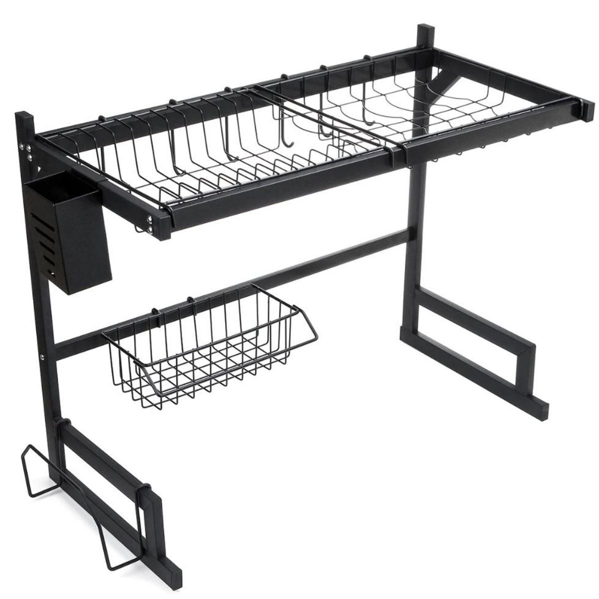 Kitchen Over-Sink Double Draining Rack - Black | Shop Today. Get it ...