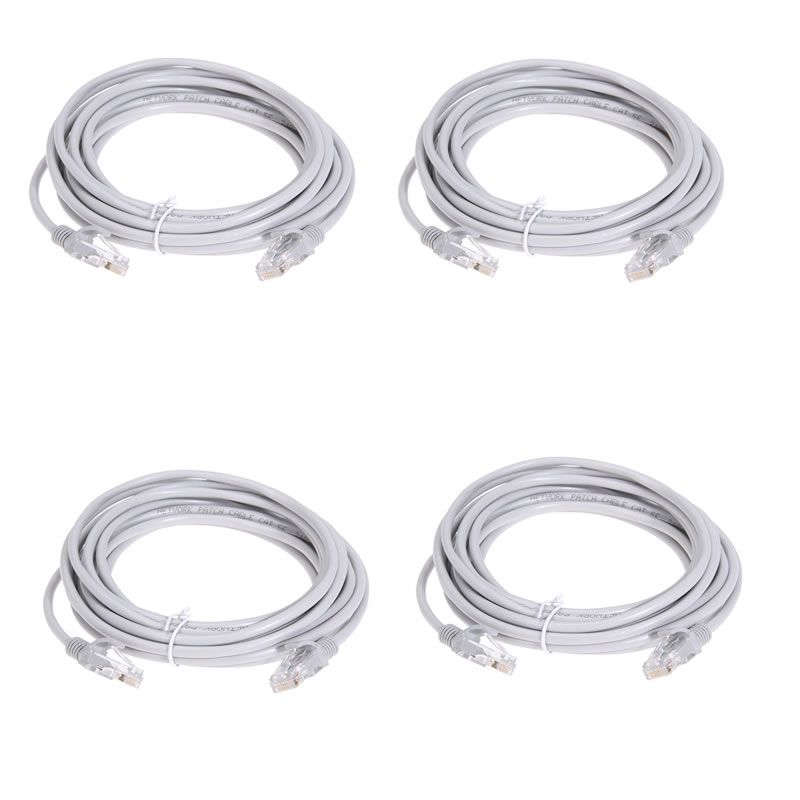 10m CAT5E Ethernet Network LAN Cable - Set of 4 | Shop Today. Get it ...