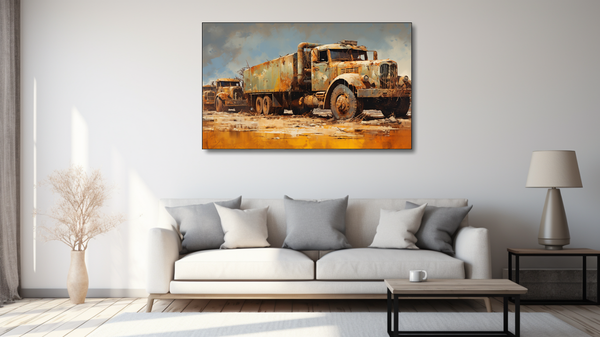 Canvas Wall Art - Rusty Relics Abstract Truck - MT0526 | Shop Today ...