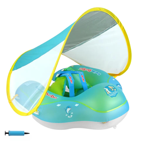 Inflatable Baby Swim Float with Sun Canopy ,Infant & Children Pool ...