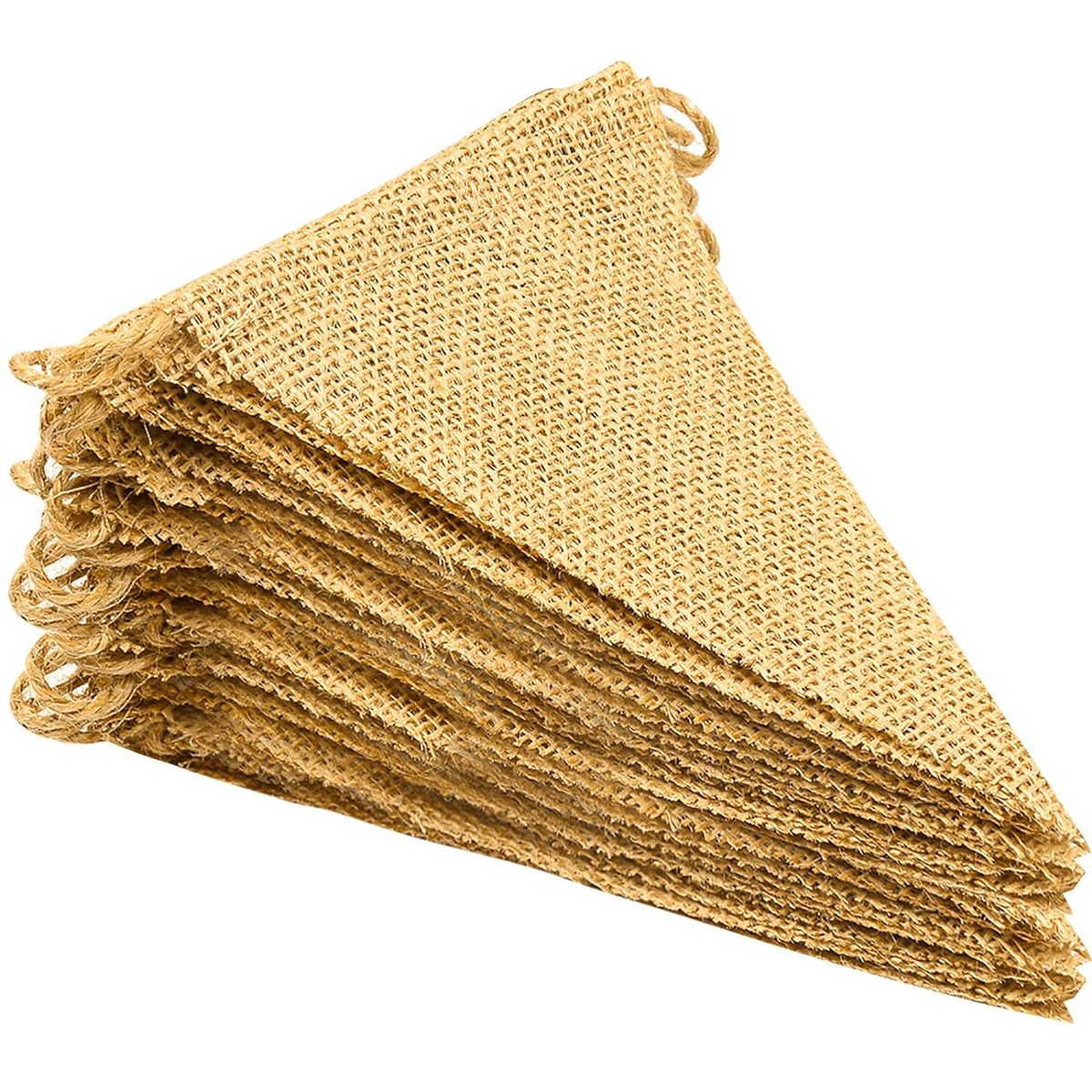 Decor Party Burlap Flags Banner, Triangle Bunting Flags 13 Piece | Shop ...