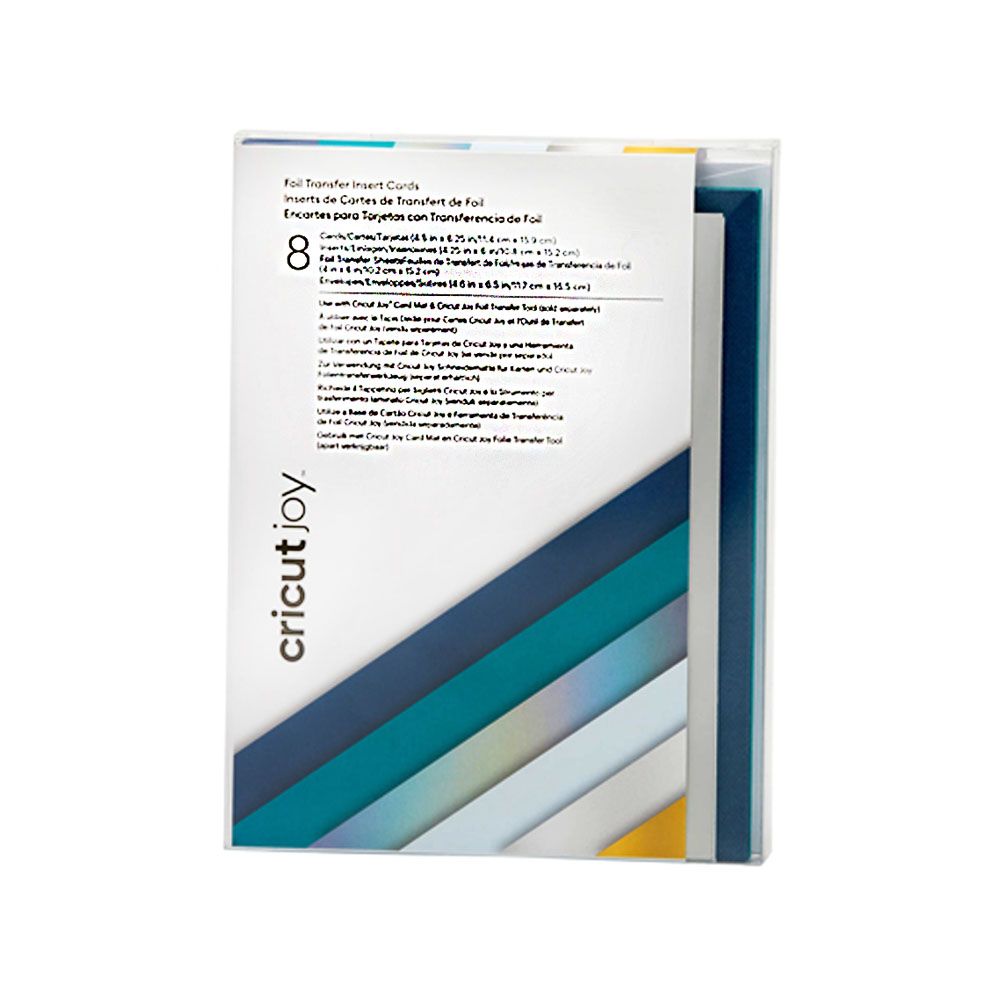 Cricut Insert Cards Foil Blue Lagoon R30 11 4 Cm X 15 9 Cm 8 Pack