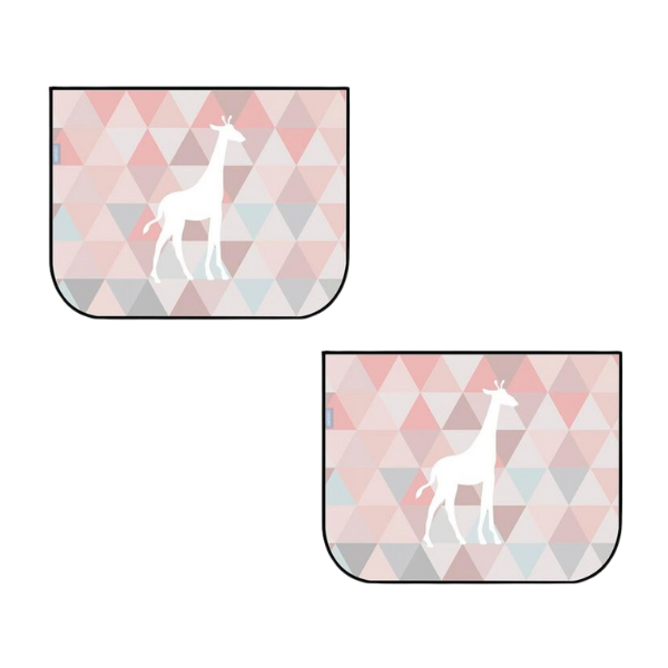 2 Pack Cartoon Magnetic Car Window Cover Pink Giraffe Sun Protection ...