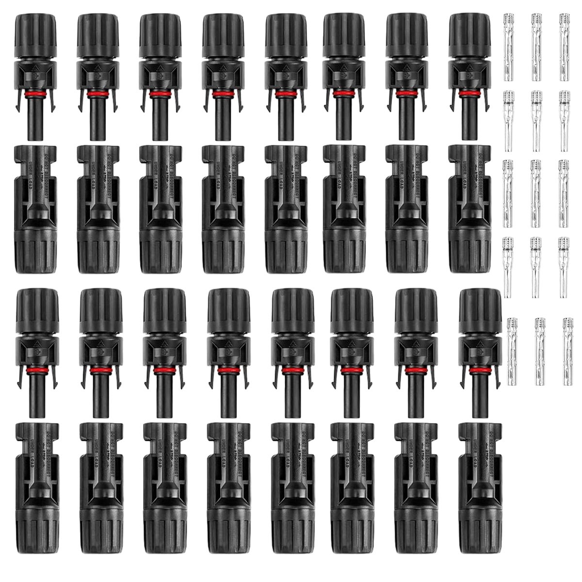 Solar Panel Cable Connectors IP67 Waterproof Solar Connector 15 Pairs ...