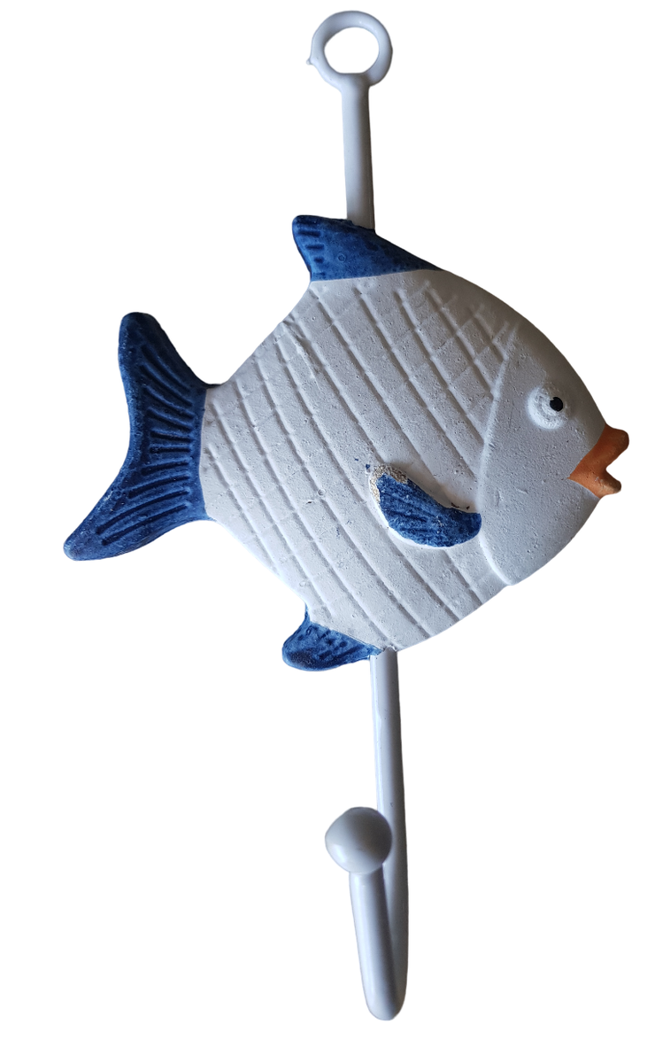 Fish Hanging Hook Beach Wood Decor - 17cm x 10cm | Buy Online in South ...