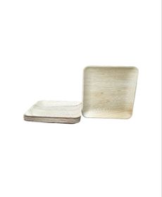 Eco-Friendly Palm Leaf Partyware - 25cm Square Dinner Plates - Pack of ...