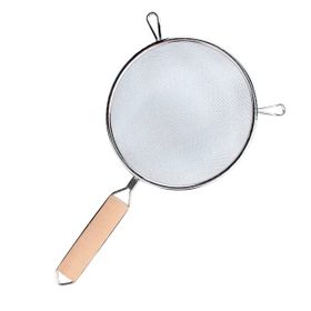 Stainless Steel Oil Filter Strainer Skimmer Ladle With Wooden Handle ...