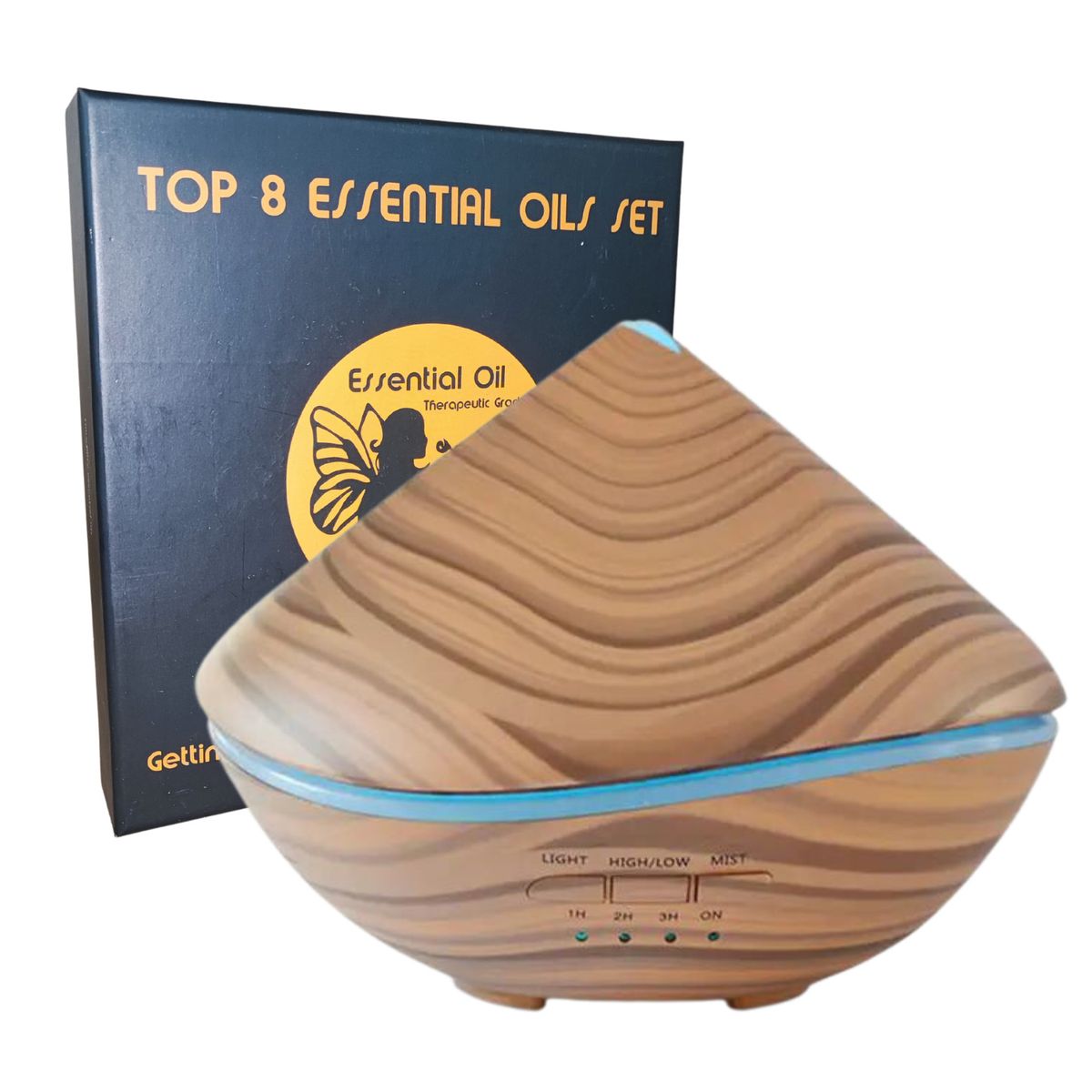 500ml Sand Dune Inspired Aromatherapy Diffuser with 8 Essential Oils ...