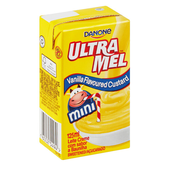 Ultra Mel Vanilla Flavoured Custard Drink Bottles (12 bottles x 125ml ...
