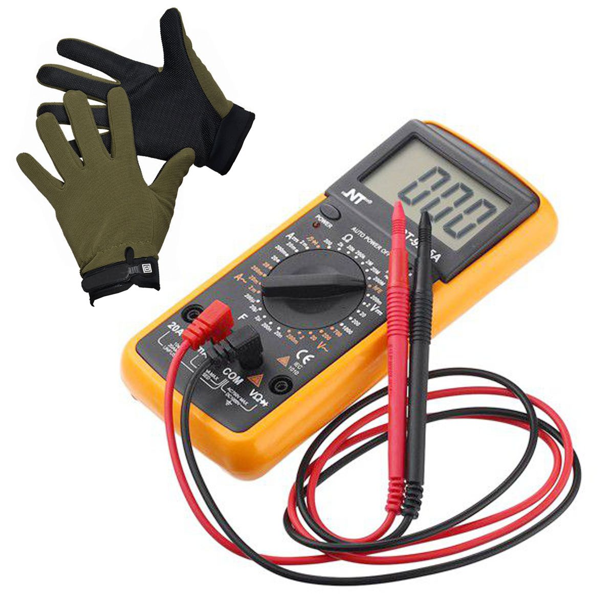 Digital Multimeter AC DC Voltage Tester With Work Gloves | Shop Today ... Digital Multimeter AC DC Voltage Tester With Work Gloves | Shop Today ...