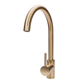 Trendy Taps Premium Quality Deck Mounted Brushed Gold Kitchen Mixer Tap ...