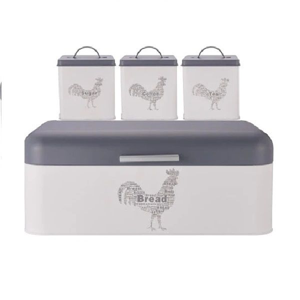 Stylish Rooster Bread Bin And Canister Set | Shop Today. Get it ...