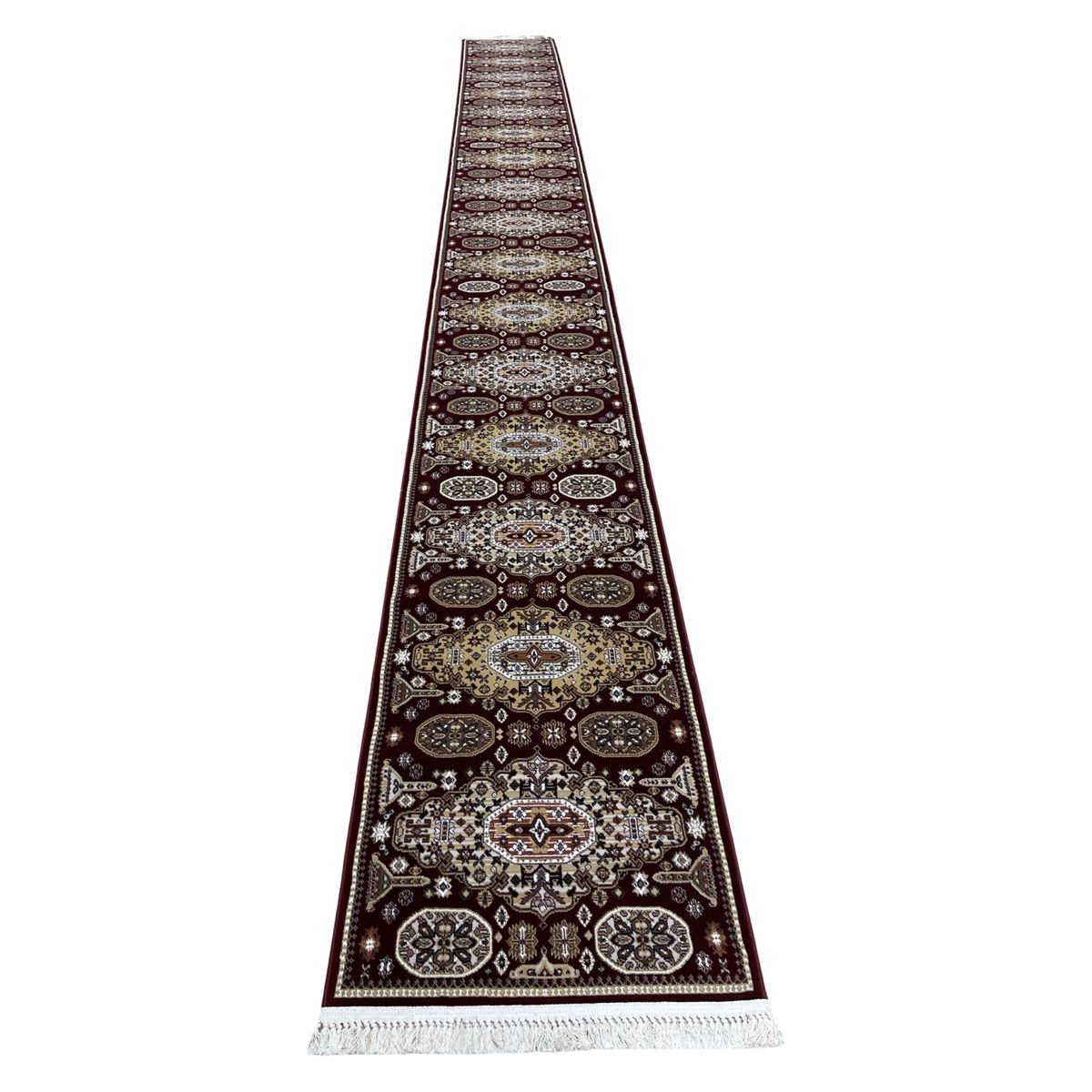 Persian Design Machine Made Maroon Runner/Rug - 800 x 80 cm | Shop ...