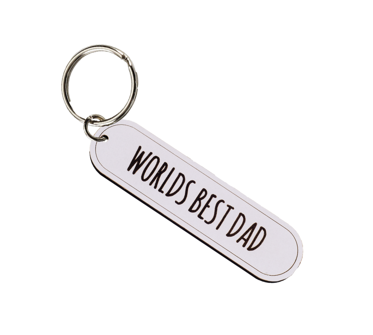 Dad Keyring - Worlds Best Dad White | Shop Today. Get it Tomorrow ...