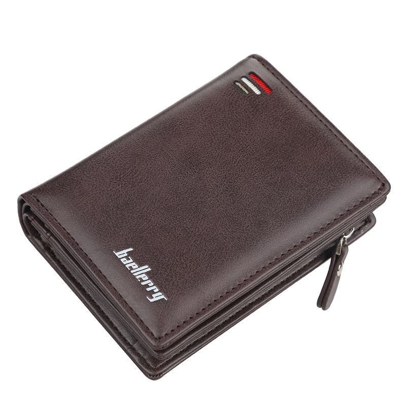 PU Leather Short Vertical Multi-Card Snap Wallet for Men | Shop Today ...