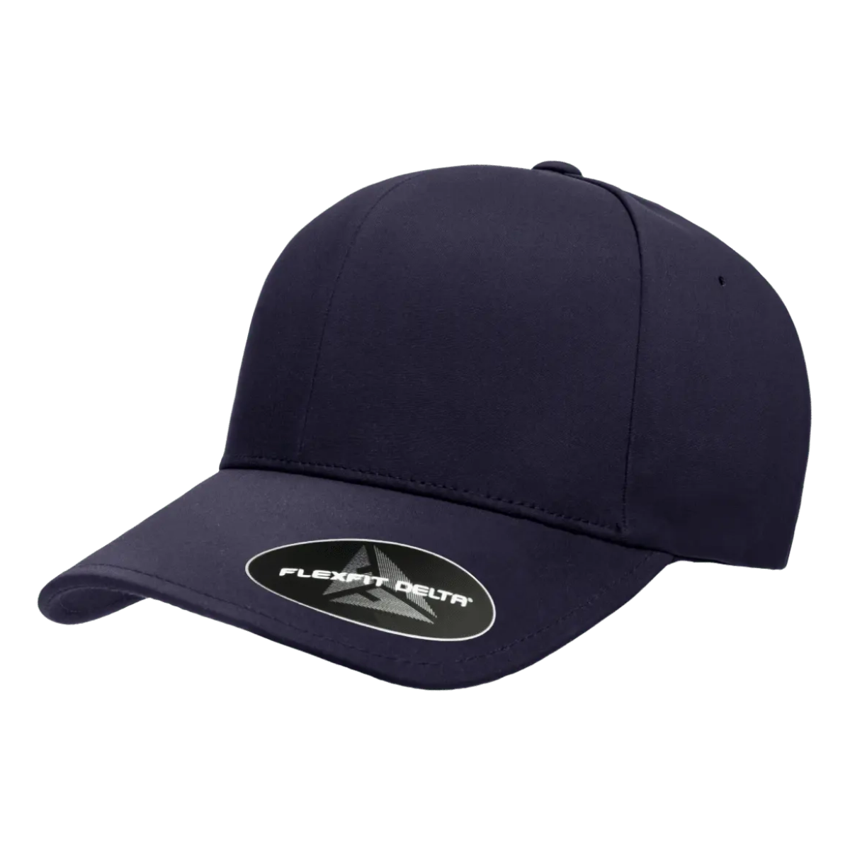 Flexfit Delta Curved Peak Adjustable-Hook and Loop Strap Dark Navy Cap ...