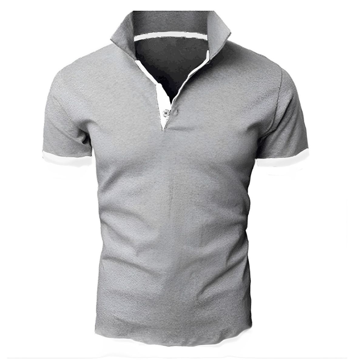 Men's Shirt Short Sleeve Polo Shirt Contrast Color Casual Fashion Tops ...
