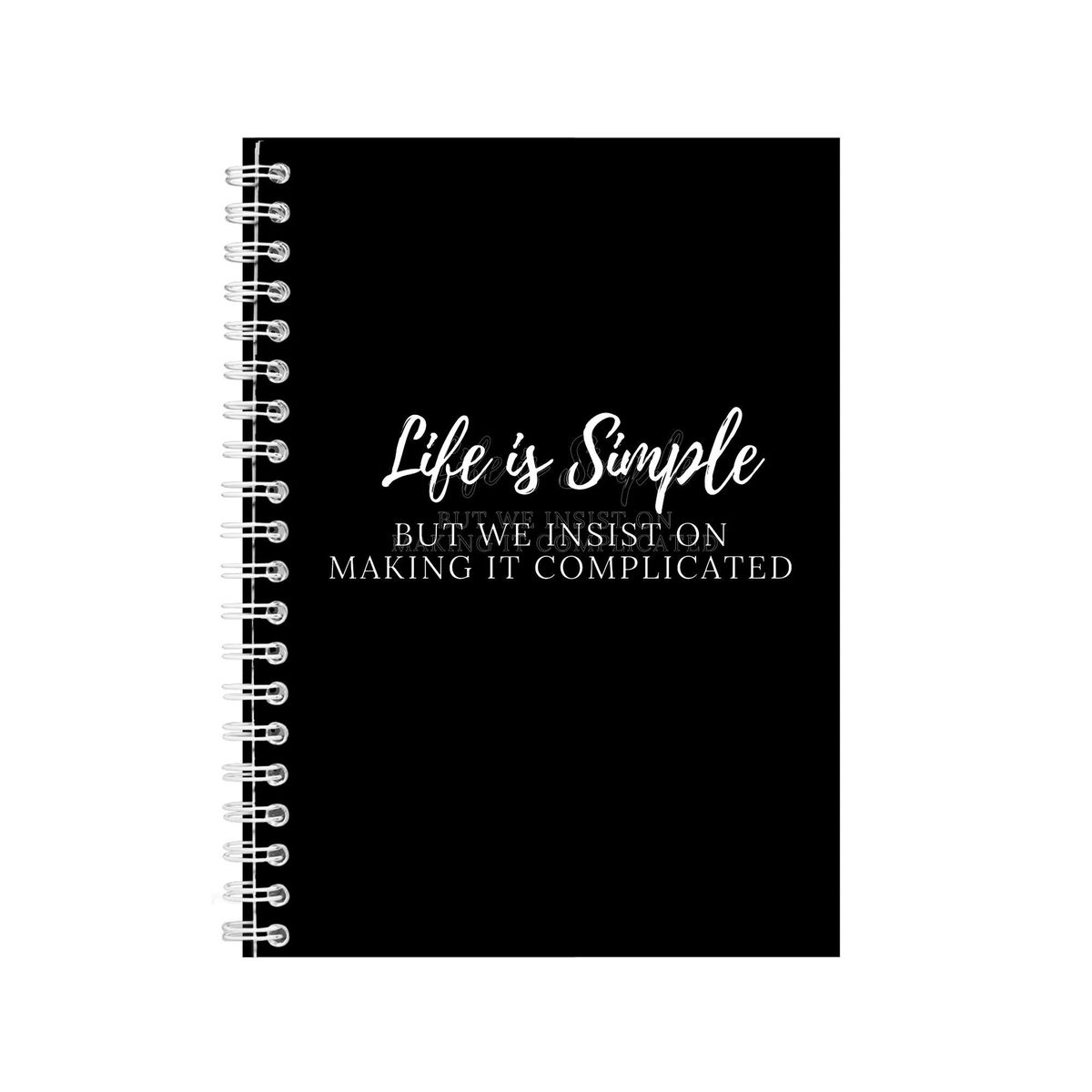 Simple A5 Notebook Spiral Lined Motivational Saying Graphic Notepad ...