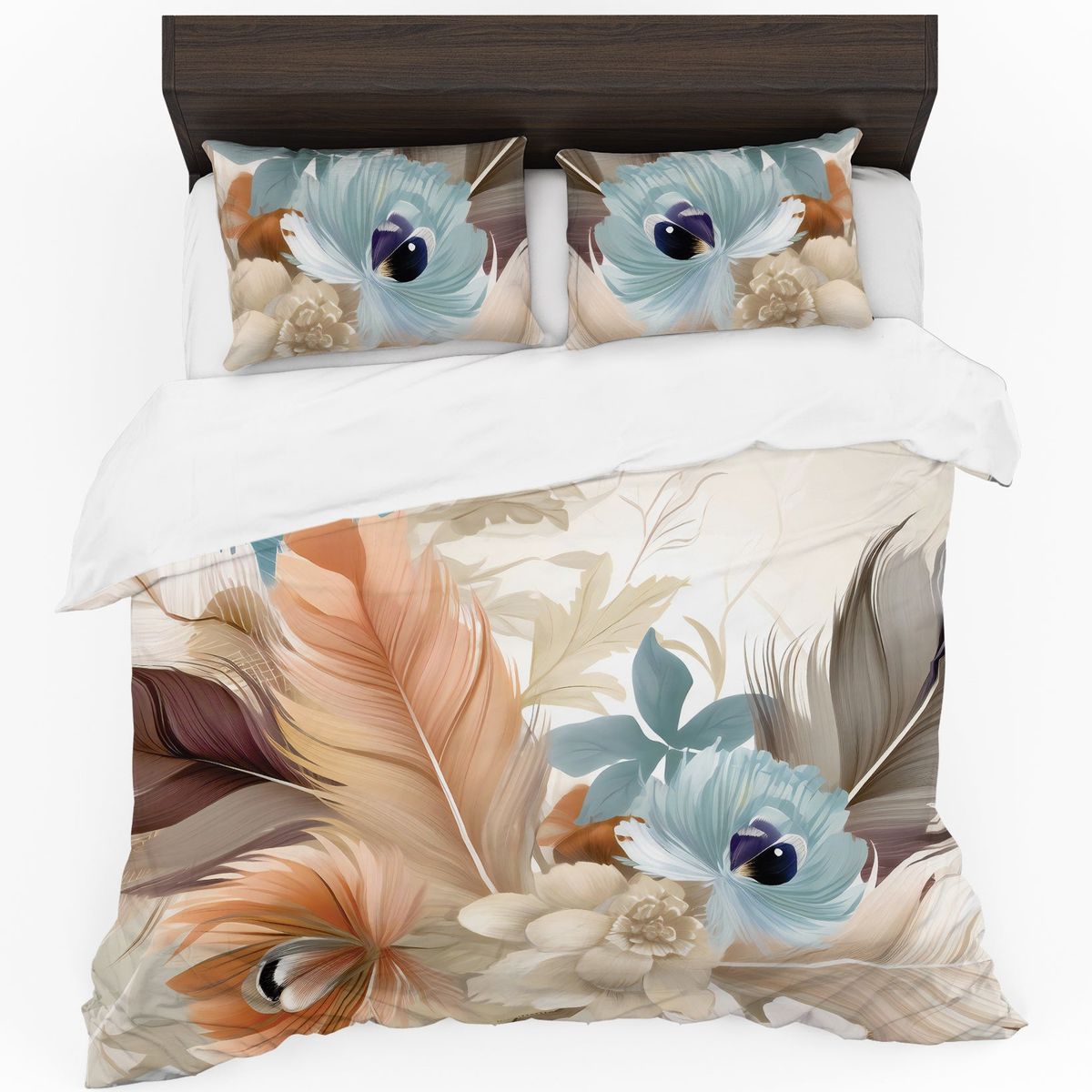 Flowers and Feathers Duvet Cover Set | Shop Today. Get it Tomorrow ...