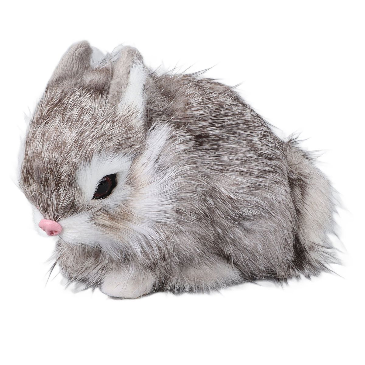 Simulation Rabbit Lifelike Colorfast Soft Cute Furry Rabbit Figurine ...