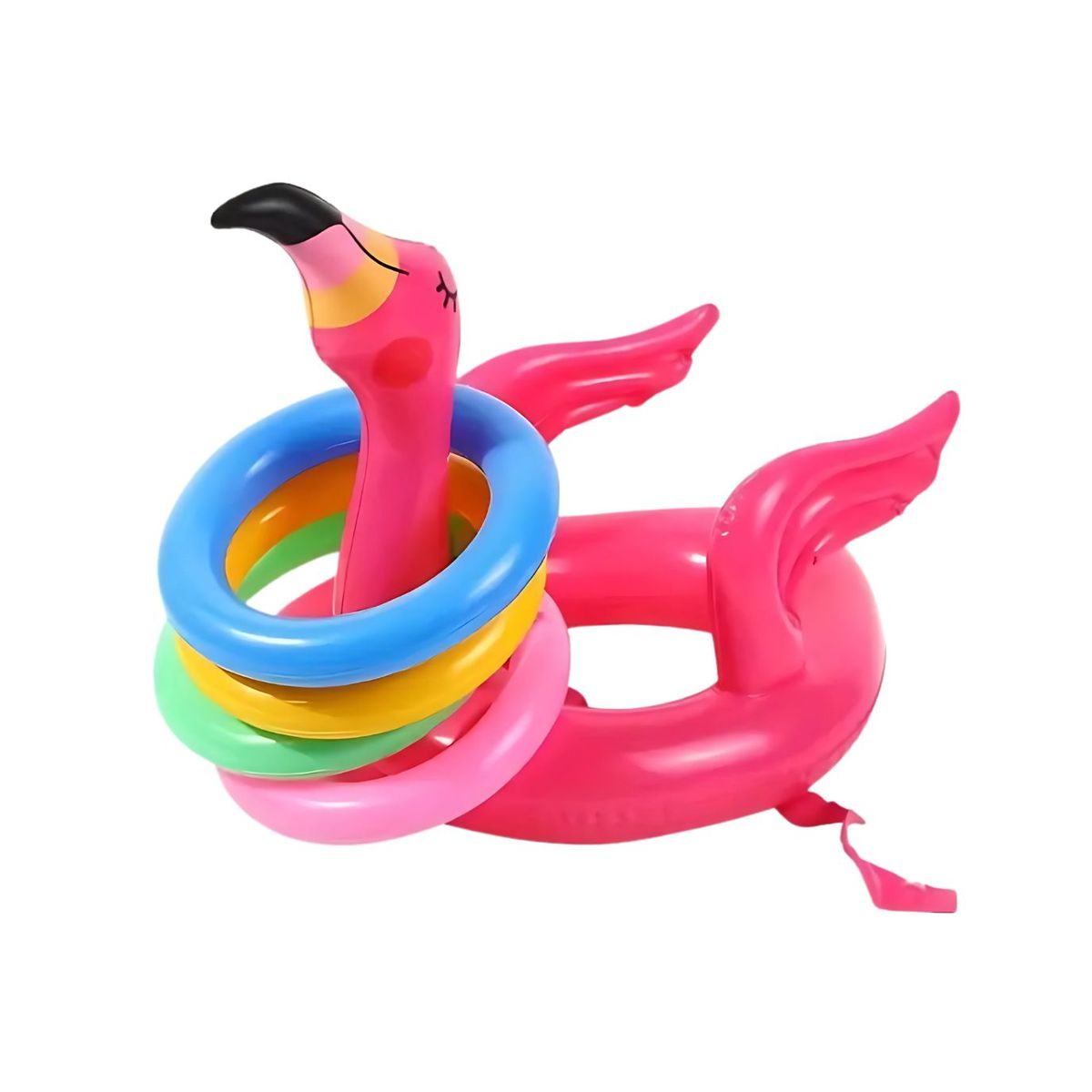 Set of 3 Flamingo Inflatable Ring Toss Game - Pool Party Toys Supplies ...
