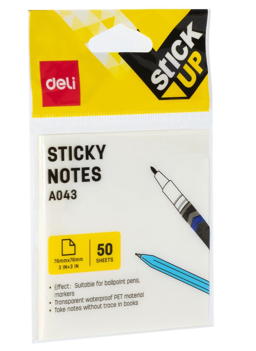 Sticky Notes Transparent - 76x76mm (3pack) | Shop Today. Get it ...