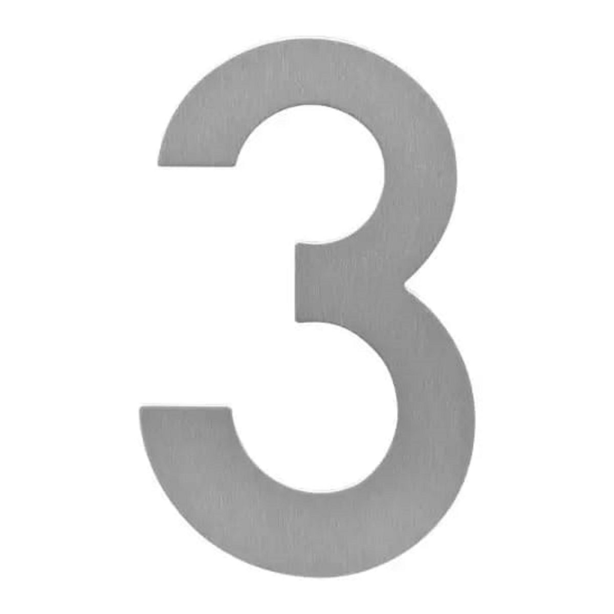 115MM Waterproof Stainless Steel Adhesive Metal Sign House Number 3 ...