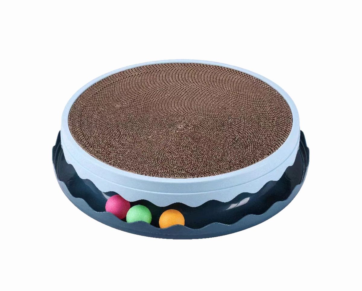 3-In-1 Cat Scratching Board Cat Turntable Interactive Cat Toys With 3 ...