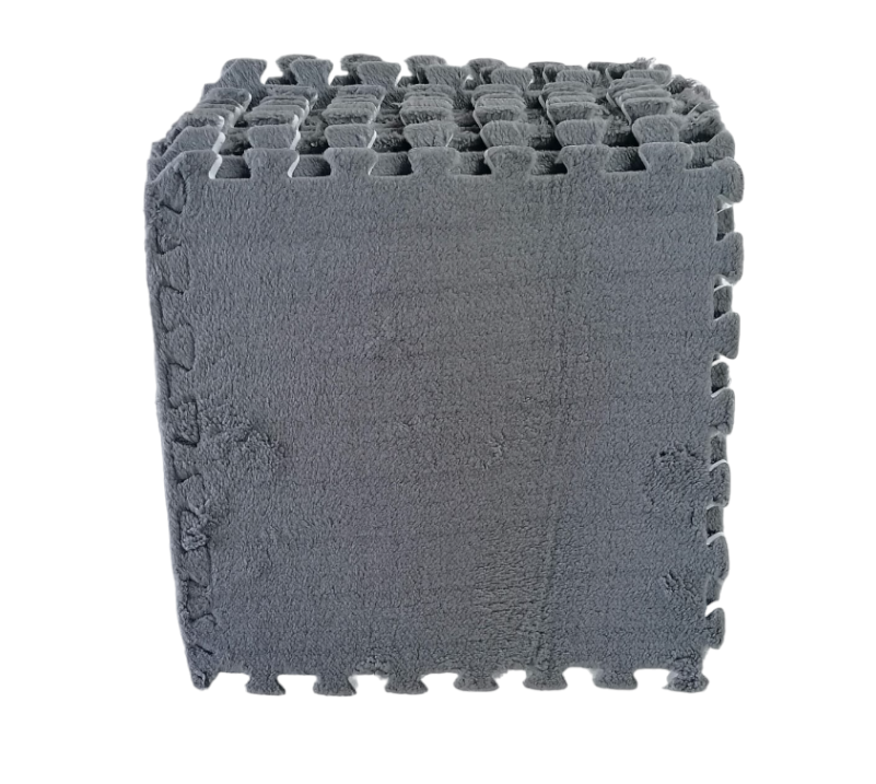 Interlocking Carpet Tiles with Border Fluffy Play Mat Floor Tiles - 10 ...
