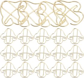 20pcs Gold Mushroom Paper Clips Cute Office Album Clips Decorative ...