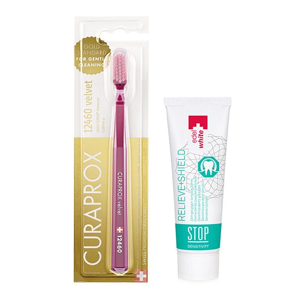 Curaprox Sensitivity Set (Velvet Toothbrush + Stop Sensitivity ...
