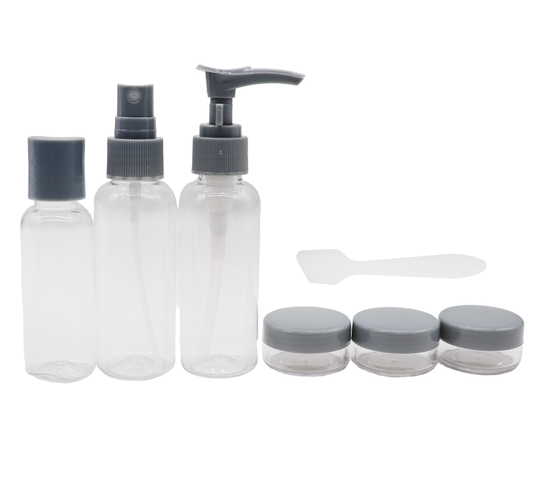 7 Piece Travel Kit - Bottles/Jars - Grey | Shop Today. Get it Tomorrow ...