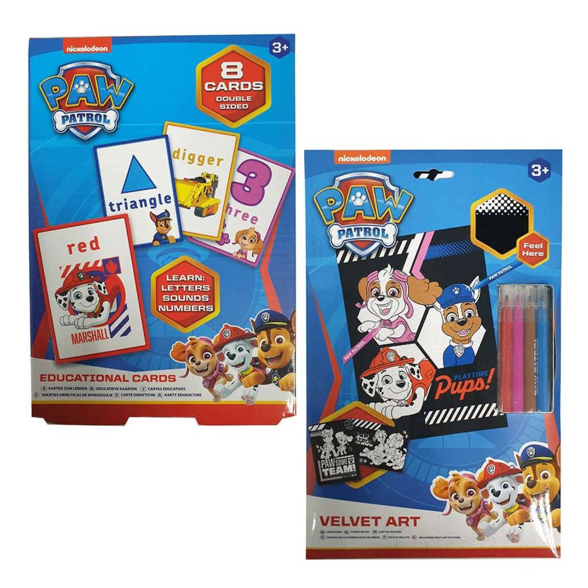 Paw Patrol Jumbo Educational Cards and Velvet Art Set | Shop Today. Get ...