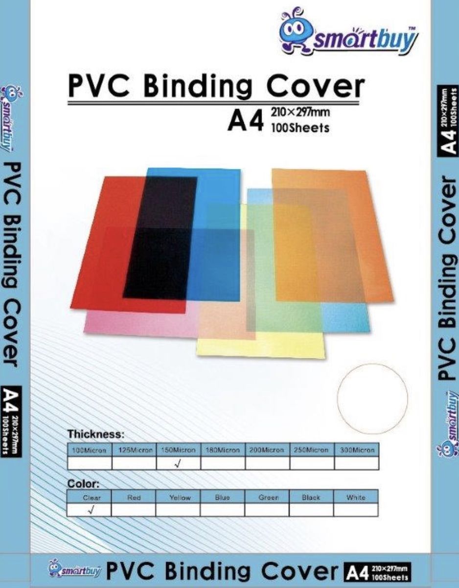 Smartbuy PVC Binding Covers 150 micron | Shop Today. Get it Tomorrow ...