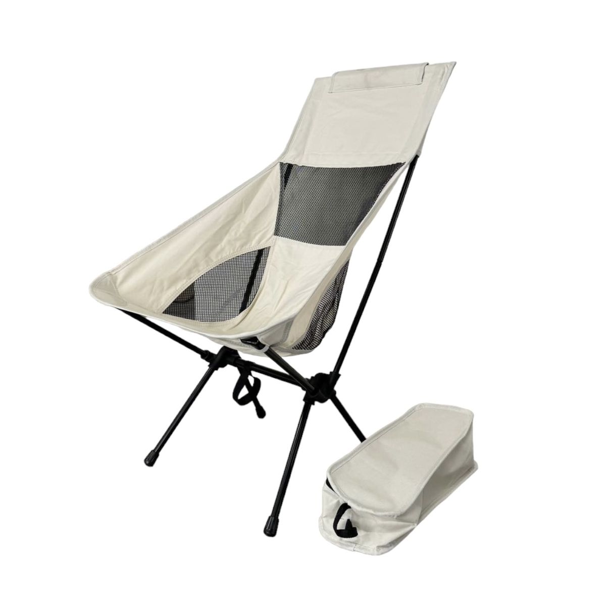 Foldable Camping outdoor Chair extended back white | Shop Today. Get it ...