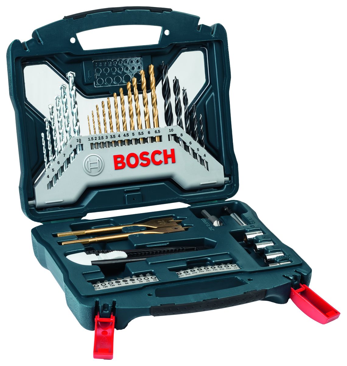 50 Piece X-Line Drill Bit and Screwdriver Bit Blue Set | Shop Today ...