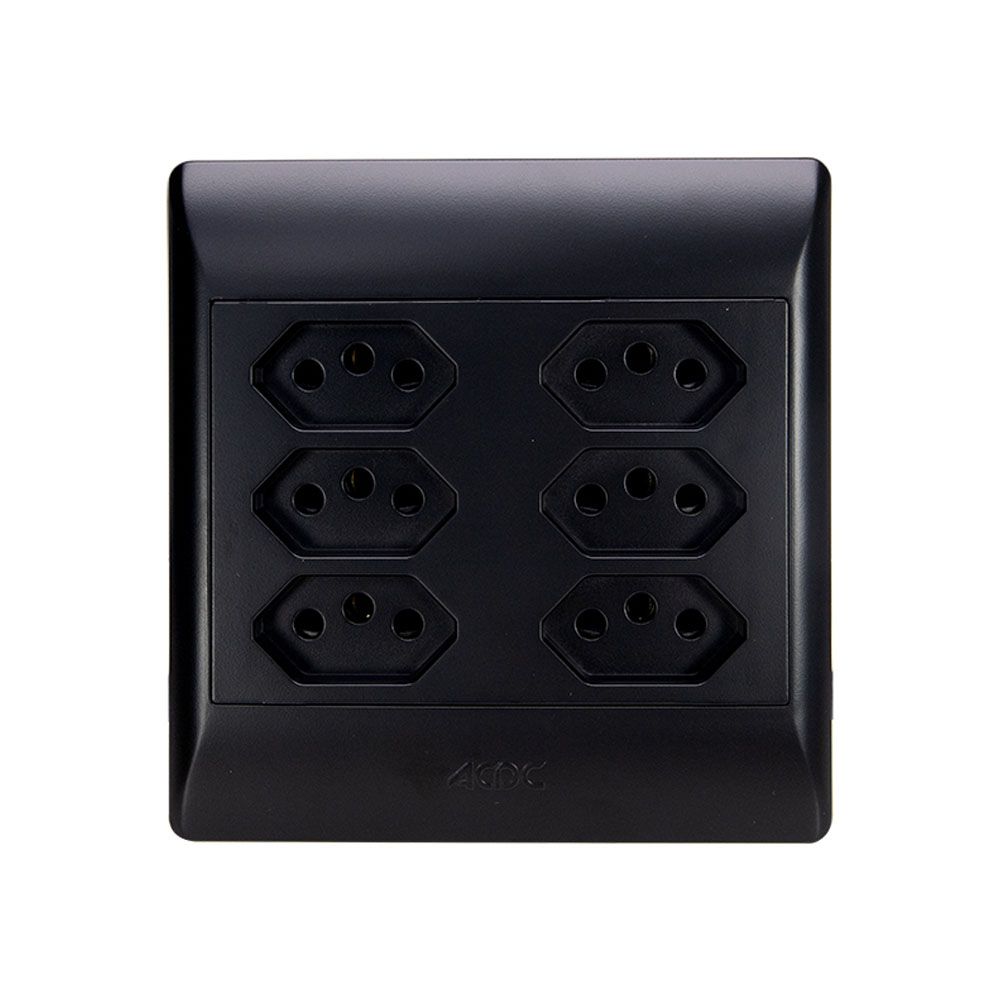 ACDC - 6 x New SA Socket Outlet 4×4 With Black Cover Plate | Shop Today ...