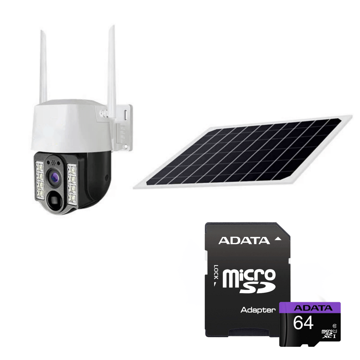 Sim Card 4G Solar Power Outdoor Intelligent Camera with 64GB SD Card ...