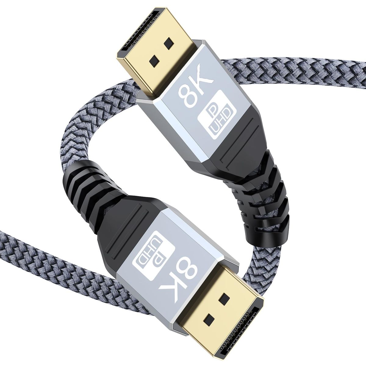 8K Displayport Cable 1.4, Monitor DP Cable 6.6ft/2M [8K@60Hz, 4K@144Hz ...