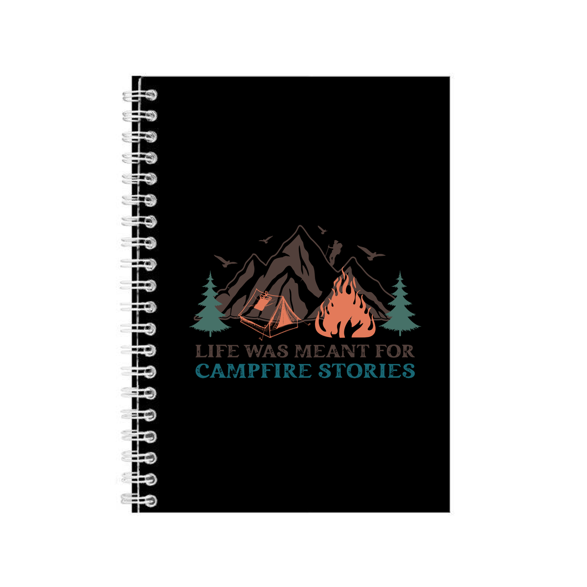 Campfire Stories A5 Notebook Pad Adventure Lovers Trendy Graphic ...