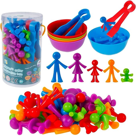 Rainbow Counting Human Shape Set-Color Sorting Math Toys with Matching ...