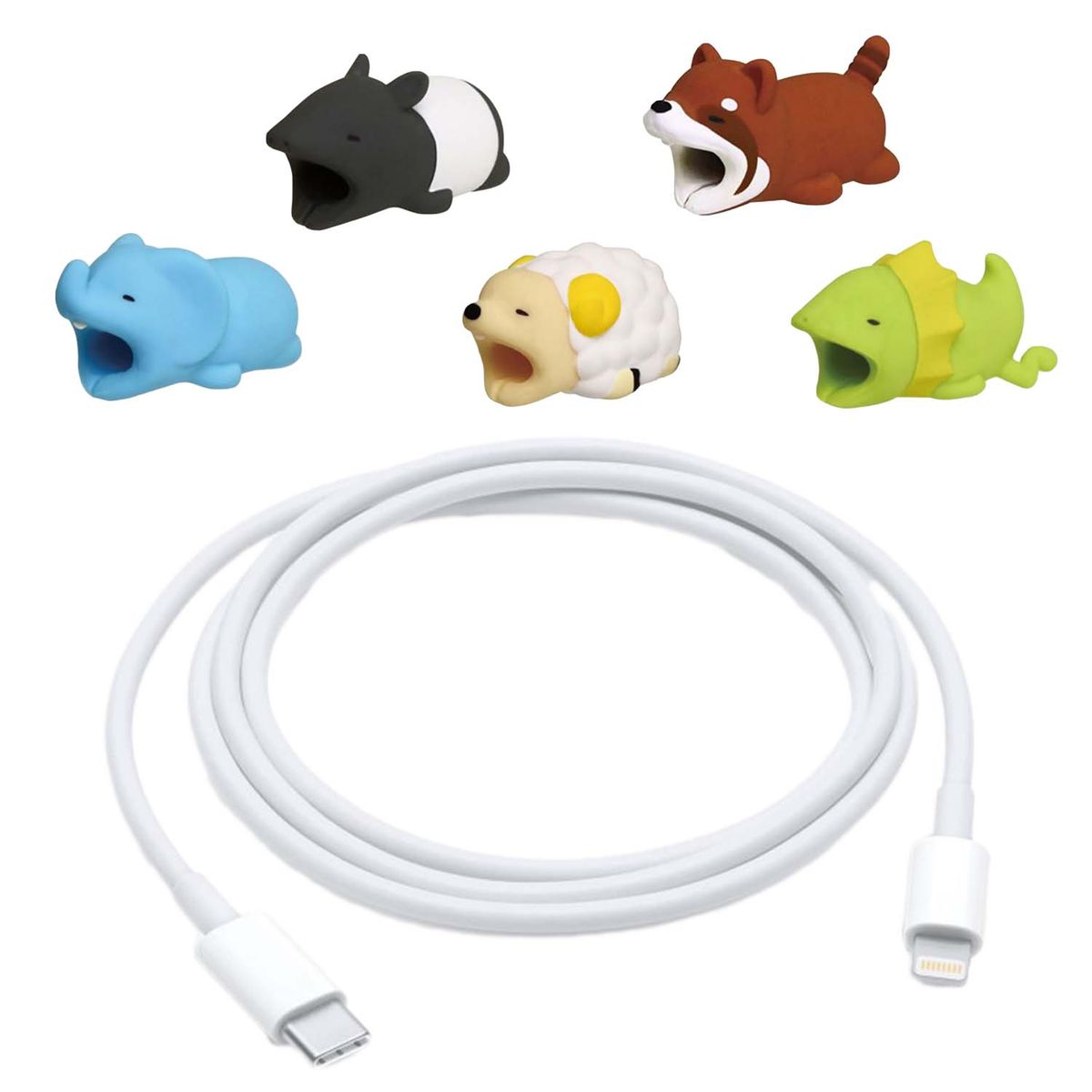 1m Charger USB Type-C To Lightning Cable With Small Animal Cable ...