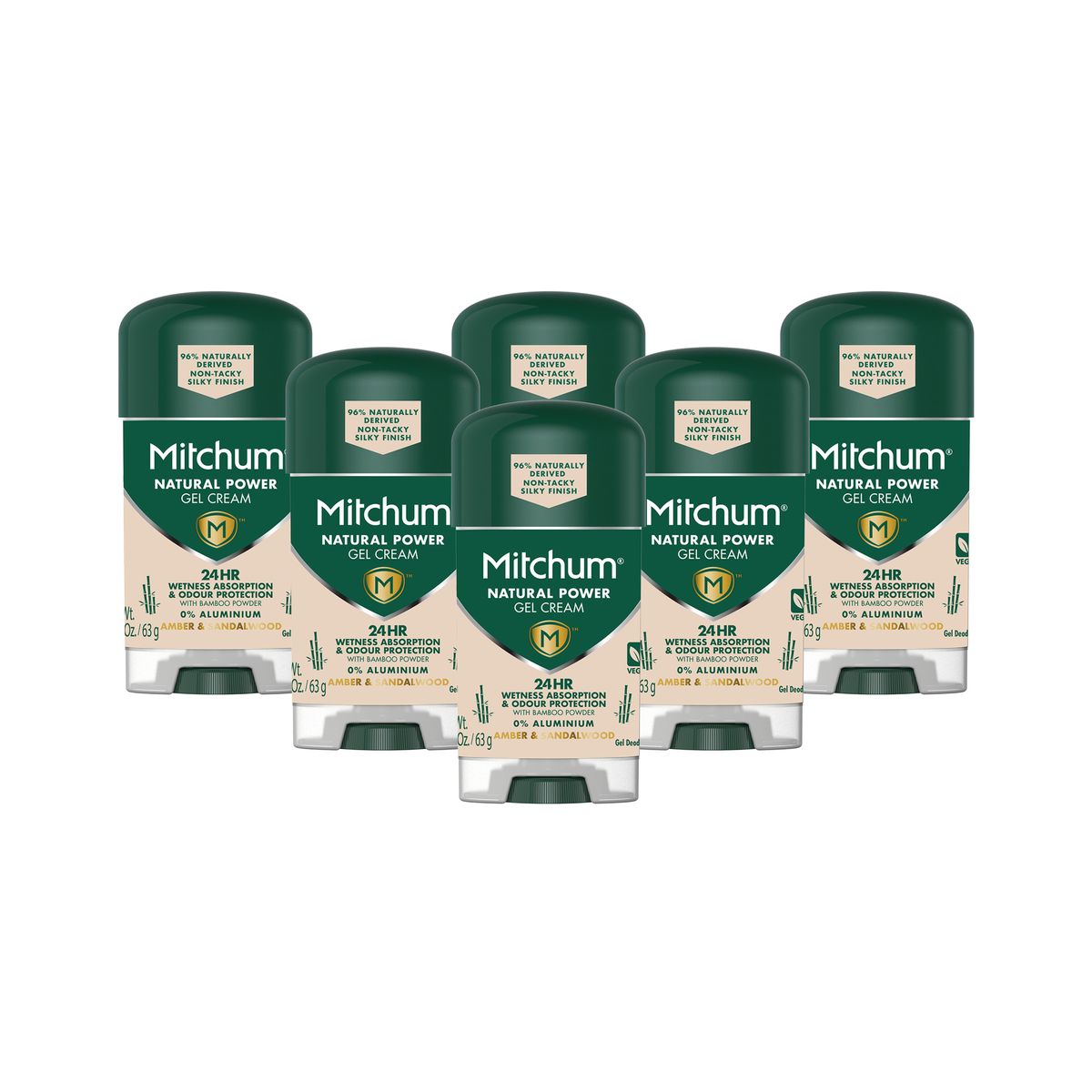 Mitchum Men Amber & Sandalwood Gel Crème - 63g x 6 Pack | Shop Today. Get it Tomorrow ...