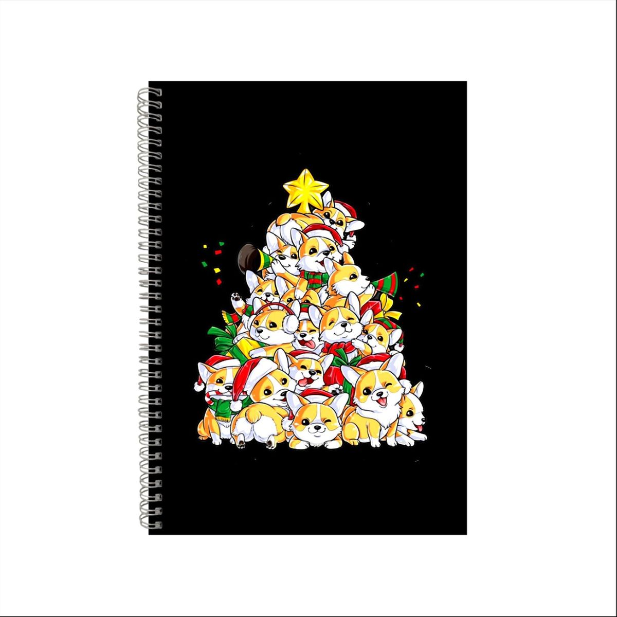 Corgi Christmas Tree Notebook Doggift Idea A4 Notepad Pad 27 Shop