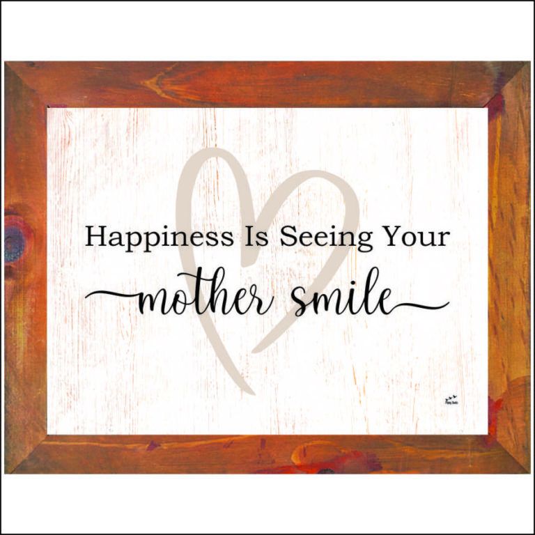 Happiness Is Seeing Your Mother Smile: Wall Art 48cmx37cm | Shop Today ...