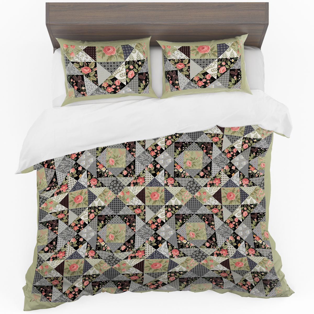 Diamond Pattern Floral Duvet Cover Set | Shop Today. Get it Tomorrow ...